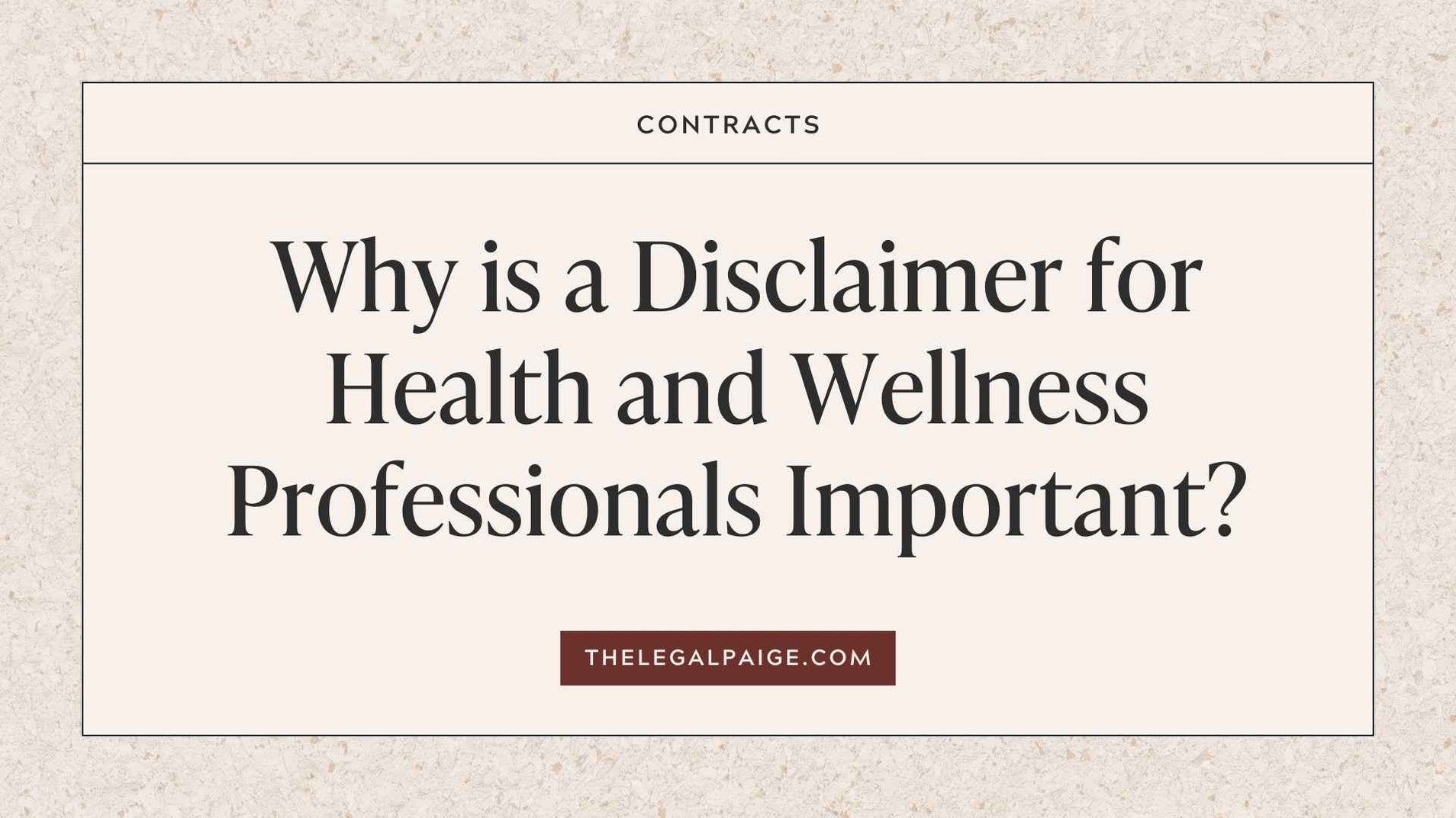 Why is a Disclaimer for Health and Wellness Professionals Important ...