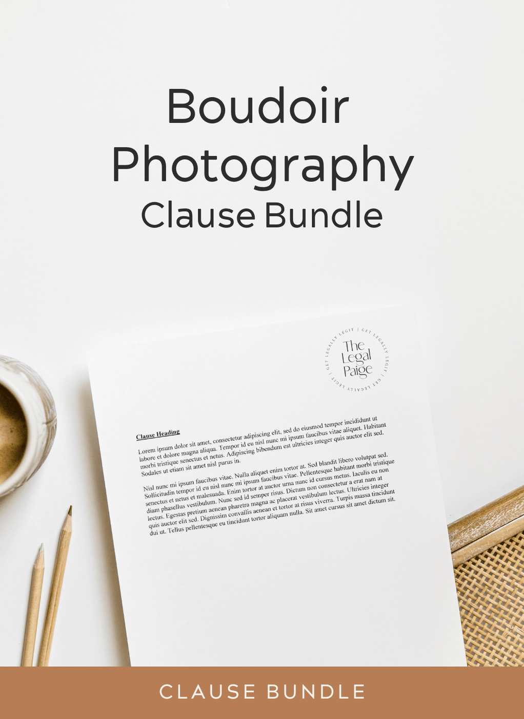 Boudoir Photography Clause Bundle for Photographers - The Legal Paige®