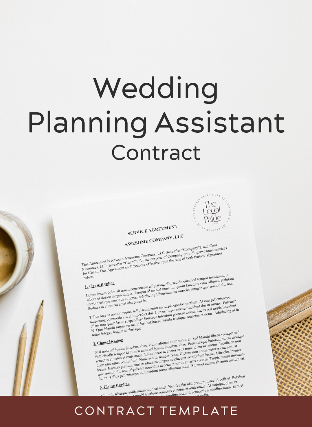 Wedding Planning Assistant Contract - The Legal Paige®
