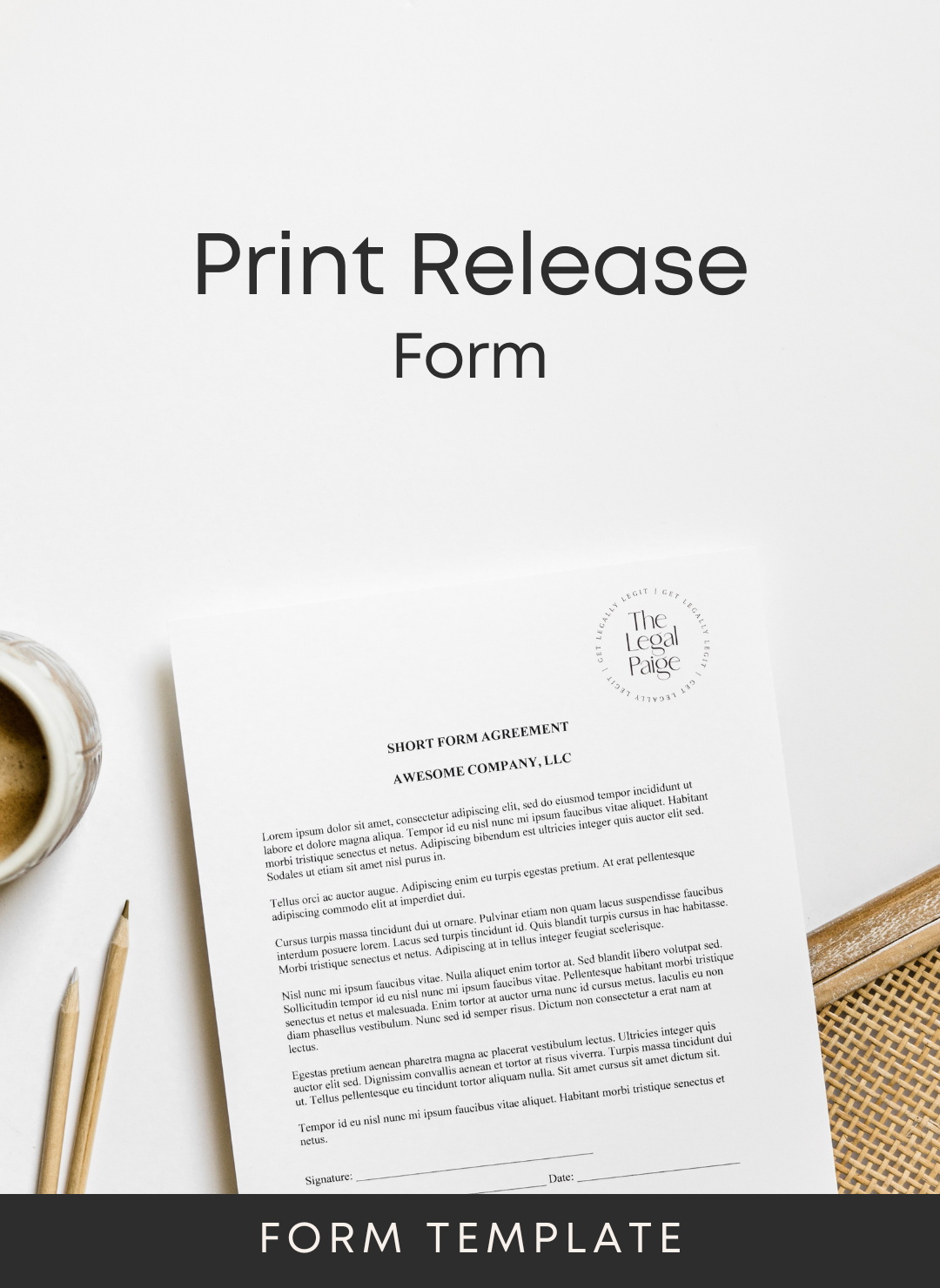 Print Release Form for Photographers - The Legal Paige®